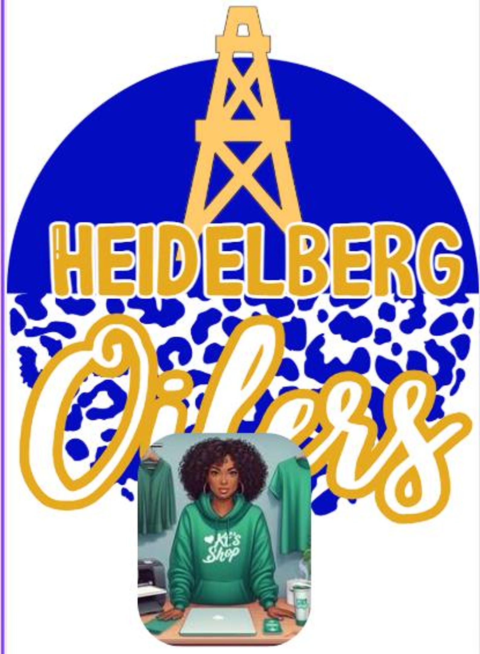 Heidelberg Oilers School Mascot Leopard Print Circle PNG Download Only ...