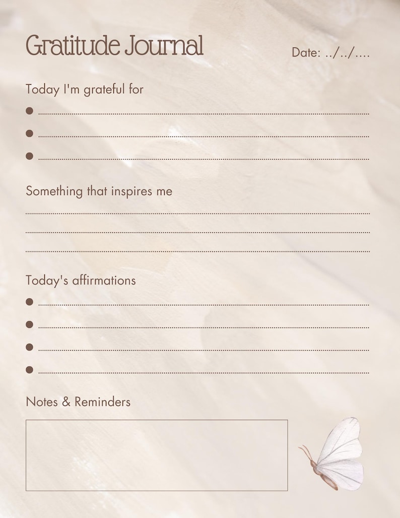 Printable Daily Gratitude Journal - God is Within Her Edition - Etsy