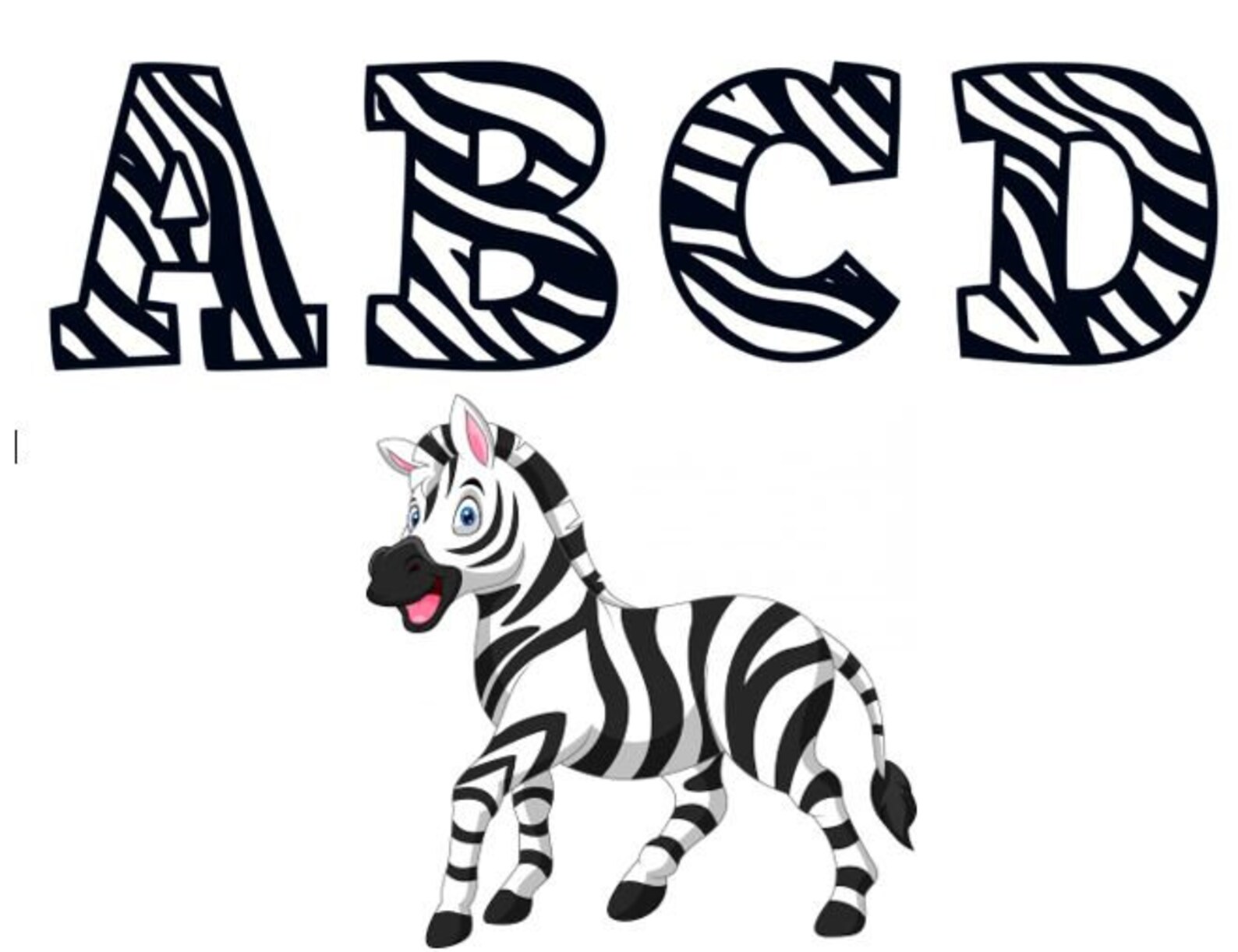 Zebra Print Letters - Alphabet and Numbers - PNG Download Only - Etsy
