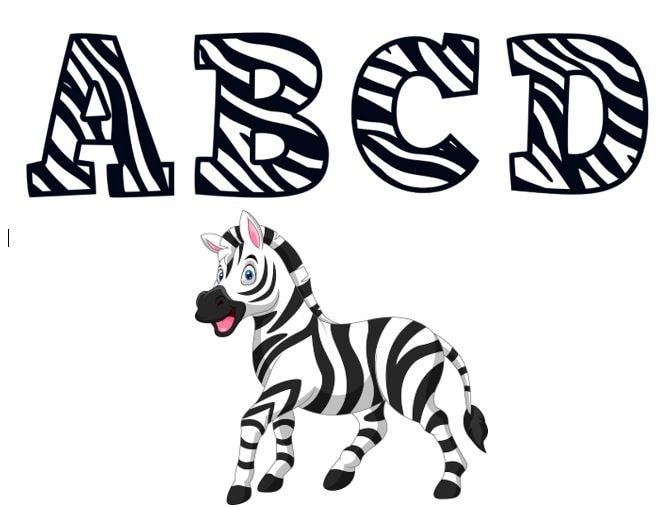 Zebra Print Letters - Alphabet and Numbers - PNG Download Only - Etsy