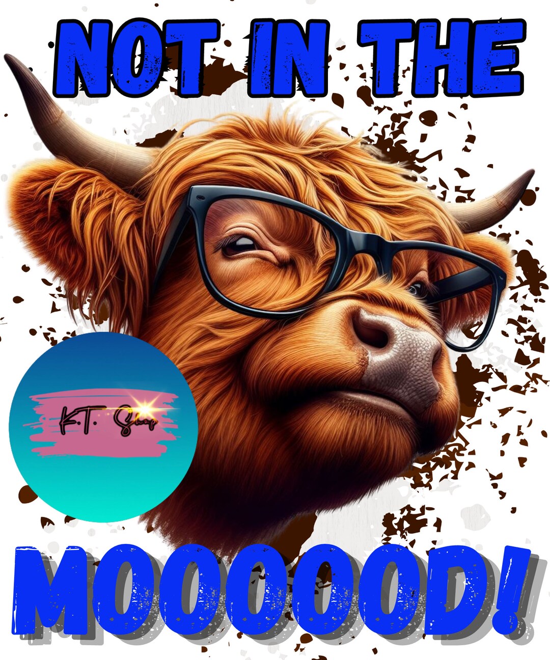 Not in the Mood - Mooood Cow Png Download Only - Etsy