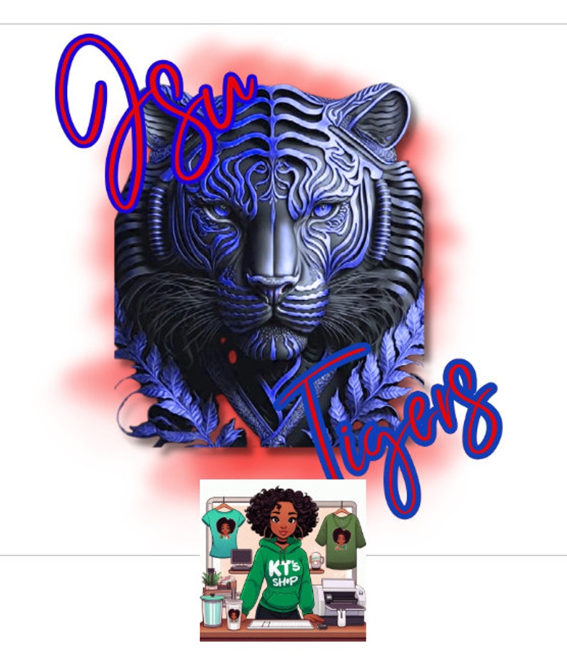JSU Tigers HBCU PNG Download Only - Etsy