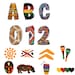 African Doodle Font - Alphabet and Numbers - PNG Download Only - Etsy