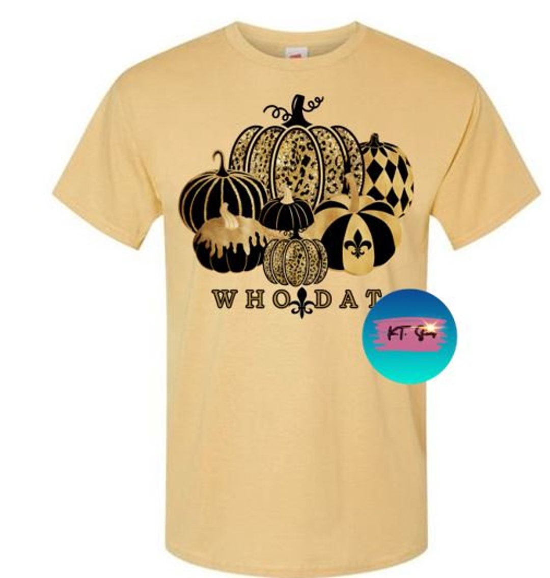 Saints Who Dat Black and Gold Pumpkins for Fall PNG Download Only - Etsy