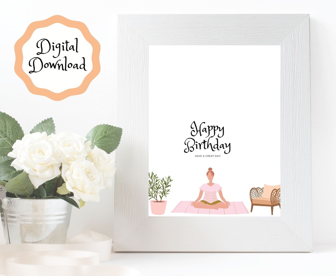 Printable Birthday Greeting Card Instant Download 7x 5 Inch Card for ...