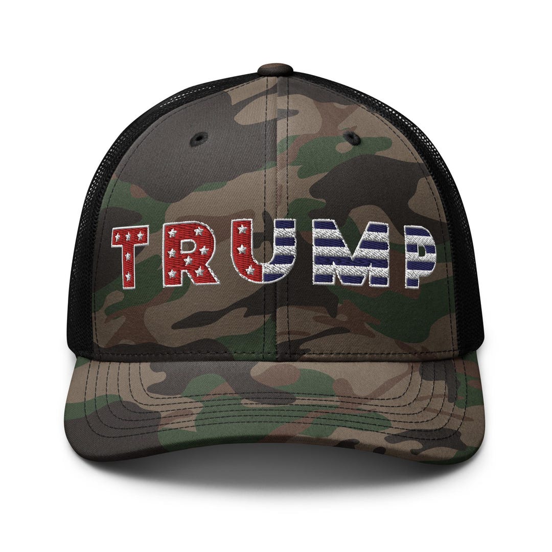 Trump Red White and Blue, USA Camouflage Trucker Hat - Etsy