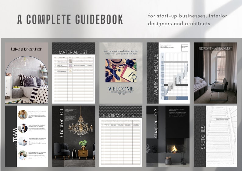 Editable Interior Design and Architectural E-book Template on Canva ...