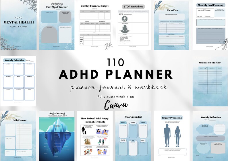 ADHD Workbook Bundle | CBT Guidebook | Comprehensive Workbook Bundle ...