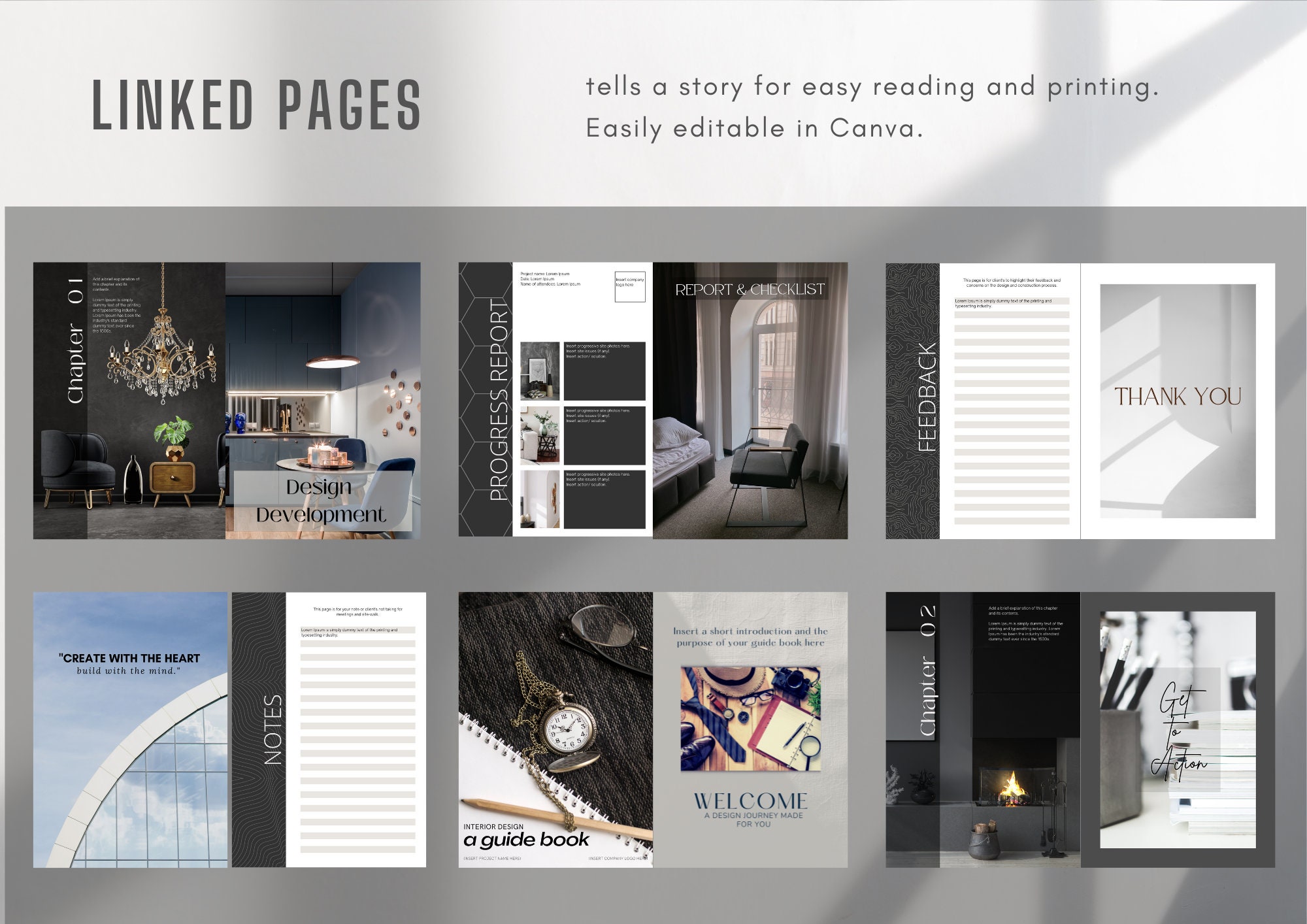 Editable Interior Design and Architectural E-book Template on Canva ...