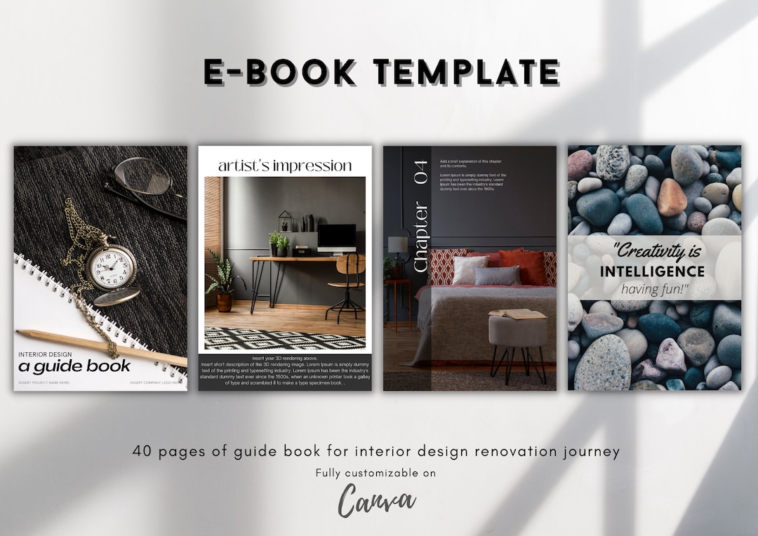 Editable Interior Design and Architectural E-book Template on Canva ...