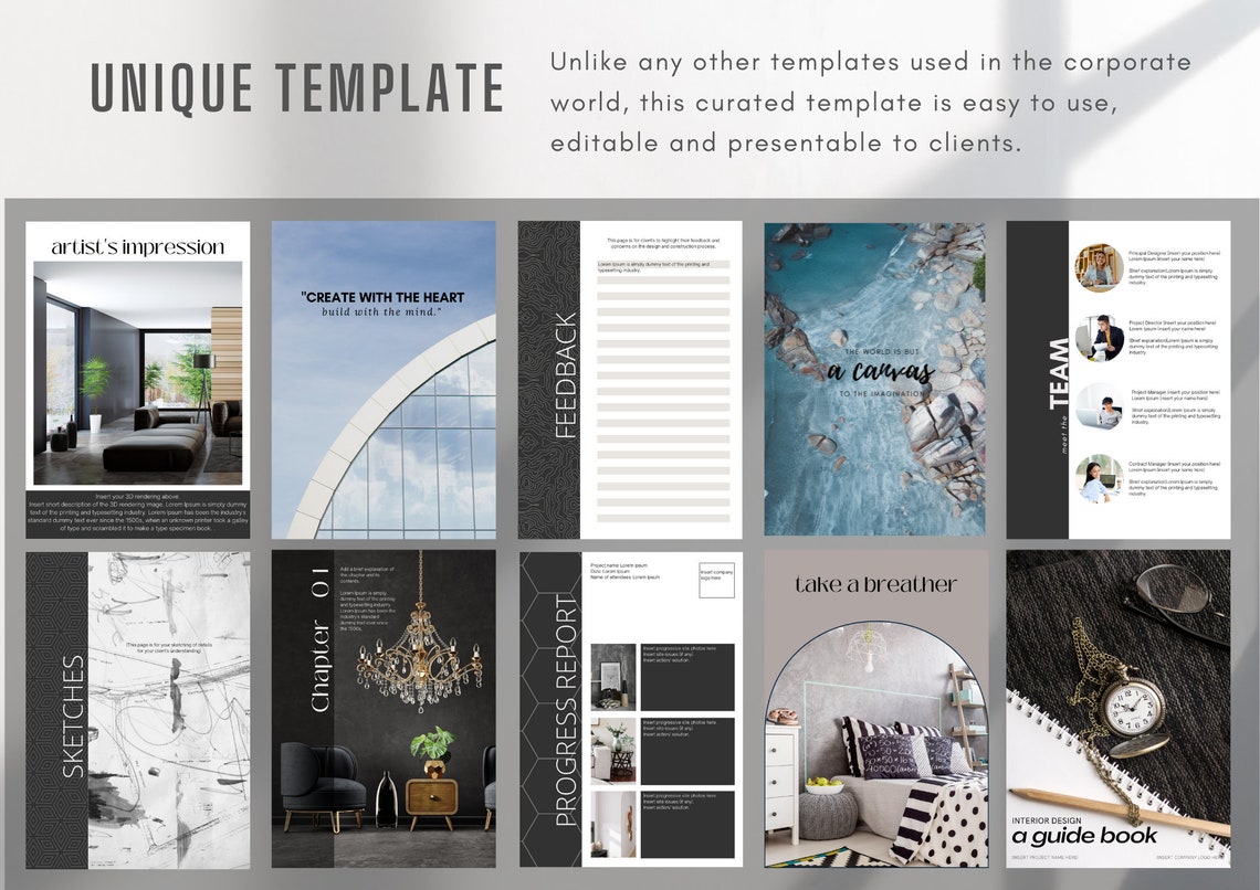 Editable Interior Design and Architectural E-book Template on Canva ...