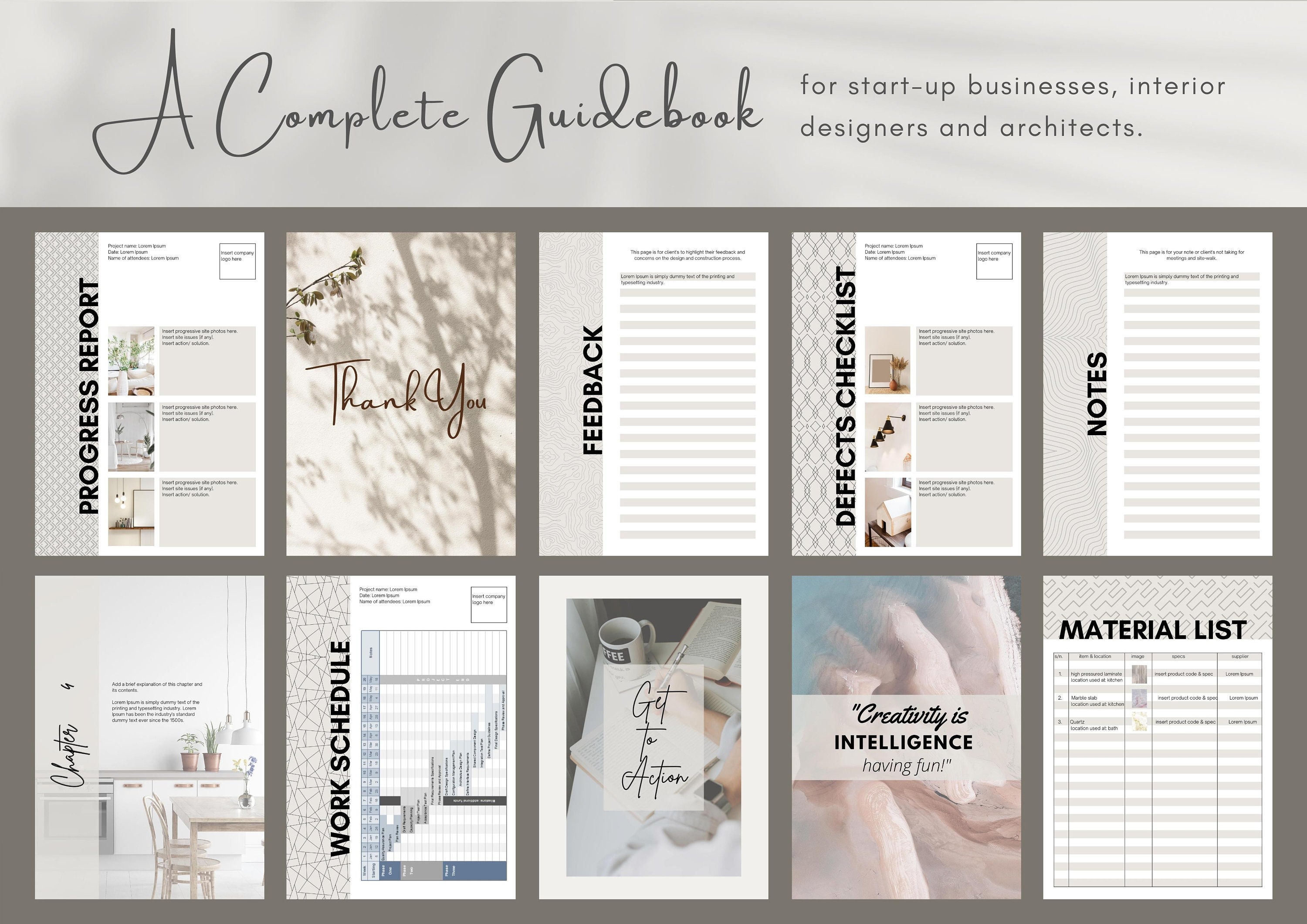 Editable Interior Design and Architectural E-book Template on Canva ...