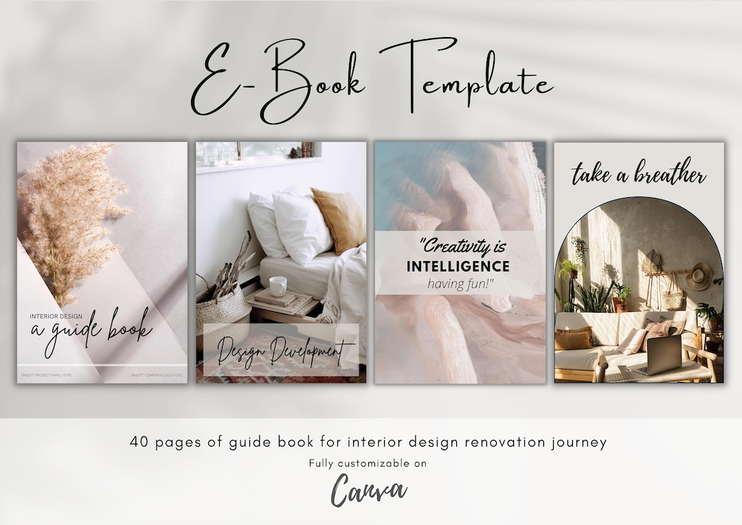 Editable Interior Design and Architectural E-book Template on Canva ...