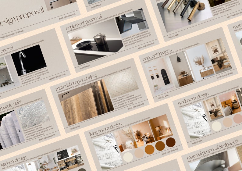 Contemporary Interior Design Presentation Template Pack Includes ...