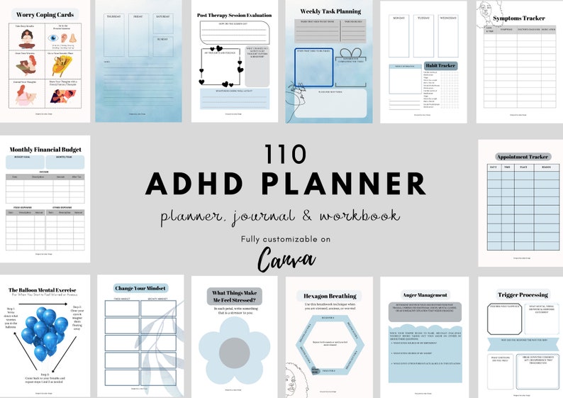 ADHD Workbook Bundle | CBT Guidebook | Comprehensive Workbook Bundle ...