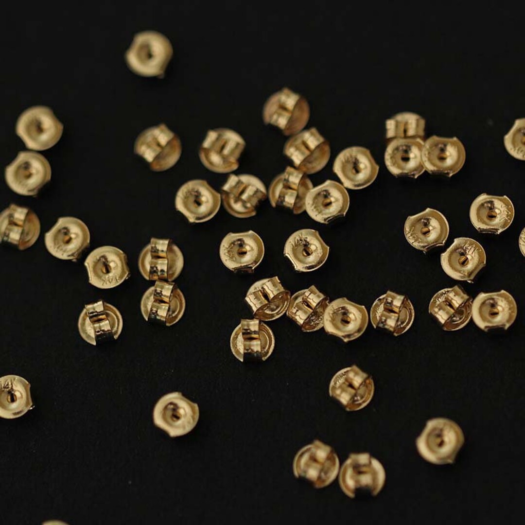 Dainty 14k Solid Gold Ear Backs, Solid Gold 14K Ear Backs, Solid Gold ...