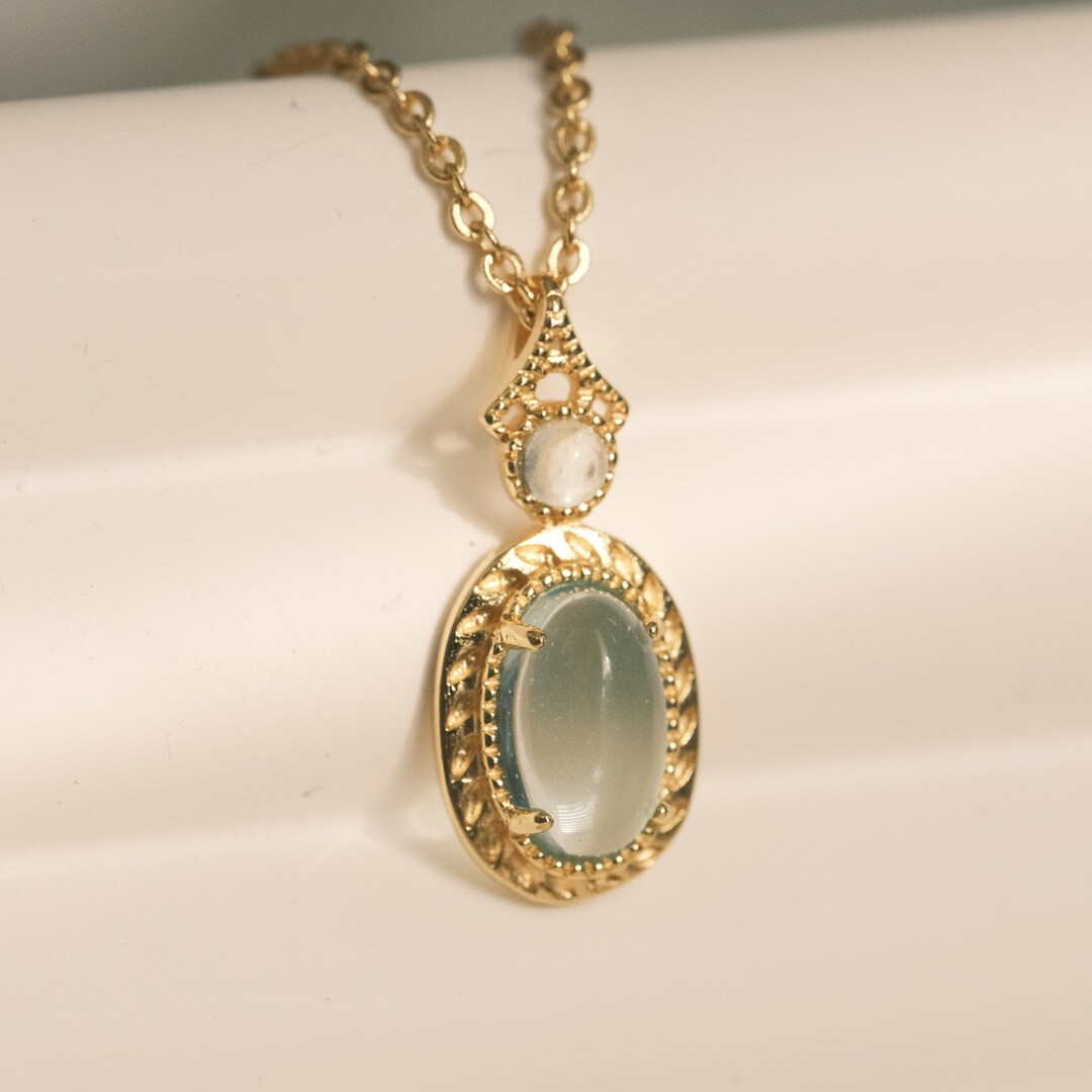 925 Silver Topaz Necklace, Gold Vintage Necklace, Topaz Sterling Silver ...