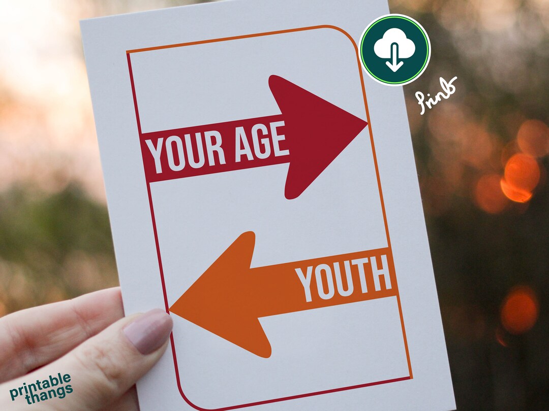 Ageing | Printable | Birthday Card | PDF | JPG - Etsy