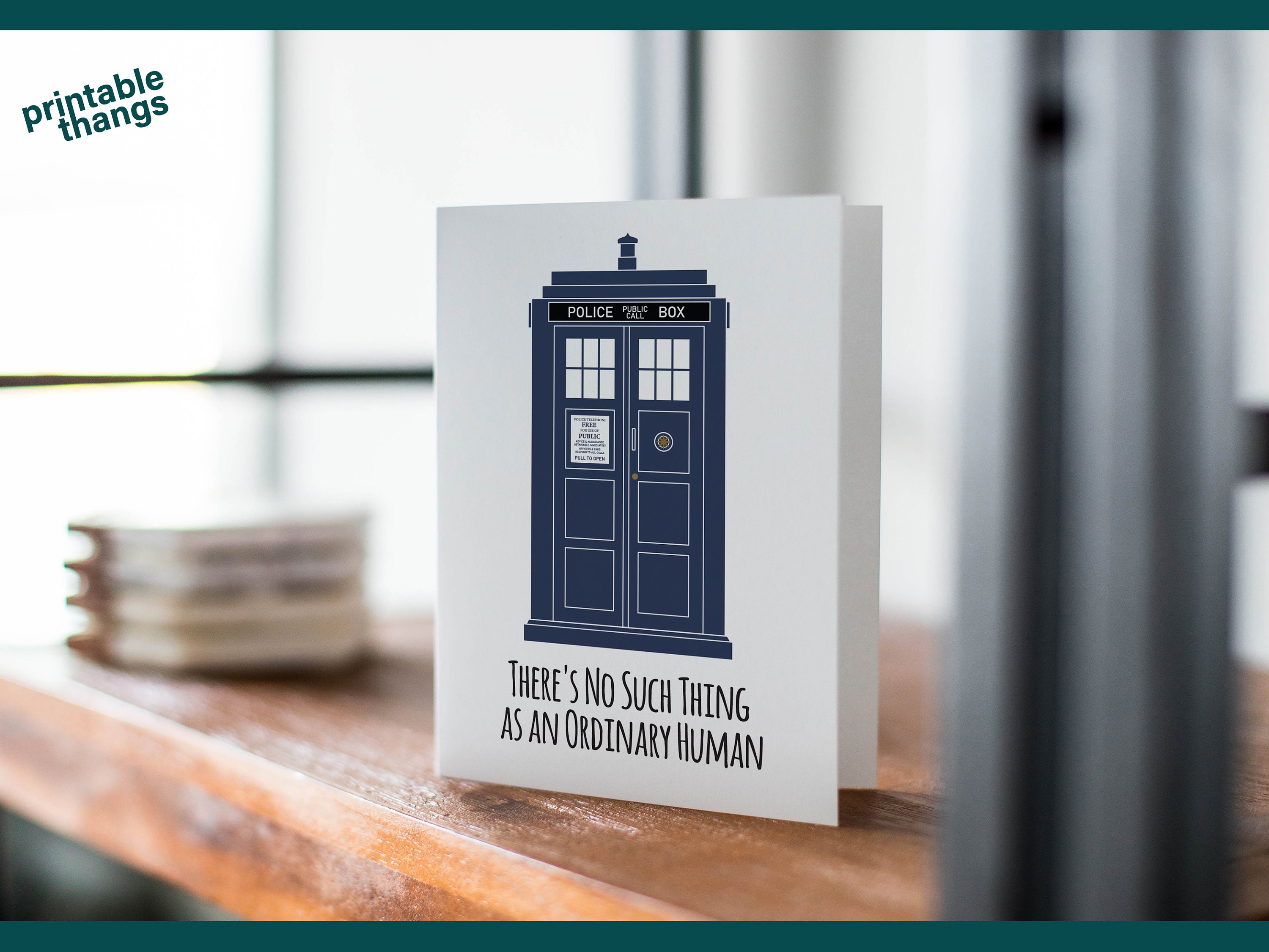 Doctor Who | Tardis | Birthday Card | Printable | PDF | JPG | - Etsy