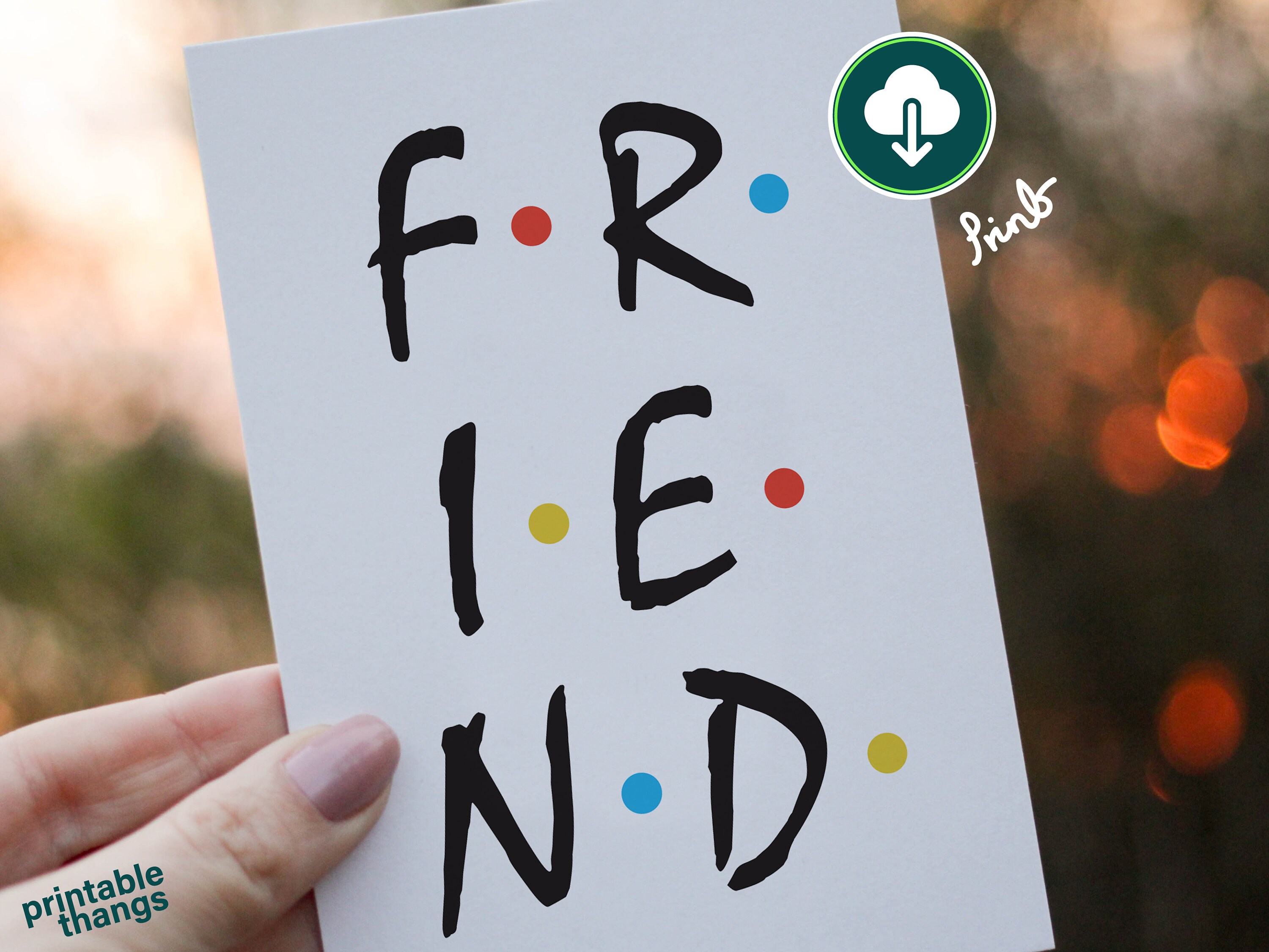 Friends | Birthday Card | Printable | PDF | JPG | - Etsy