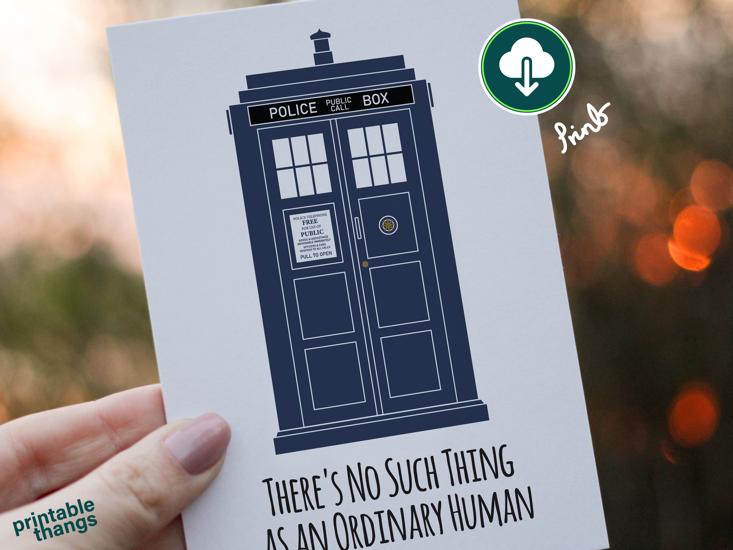 Doctor Who | Tardis | Birthday Card | Printable | PDF | JPG | - Etsy
