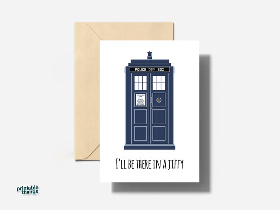 Doctor Who Tardis Birthday Card Printable PDF JPG - Etsy UK