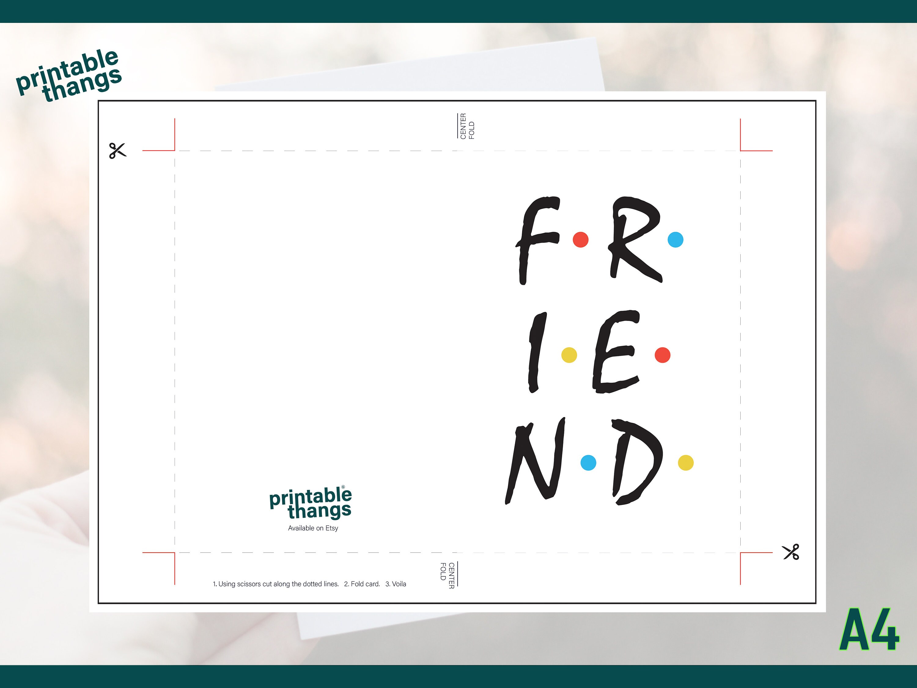 Friends | Birthday Card | Printable | PDF | JPG | - Etsy