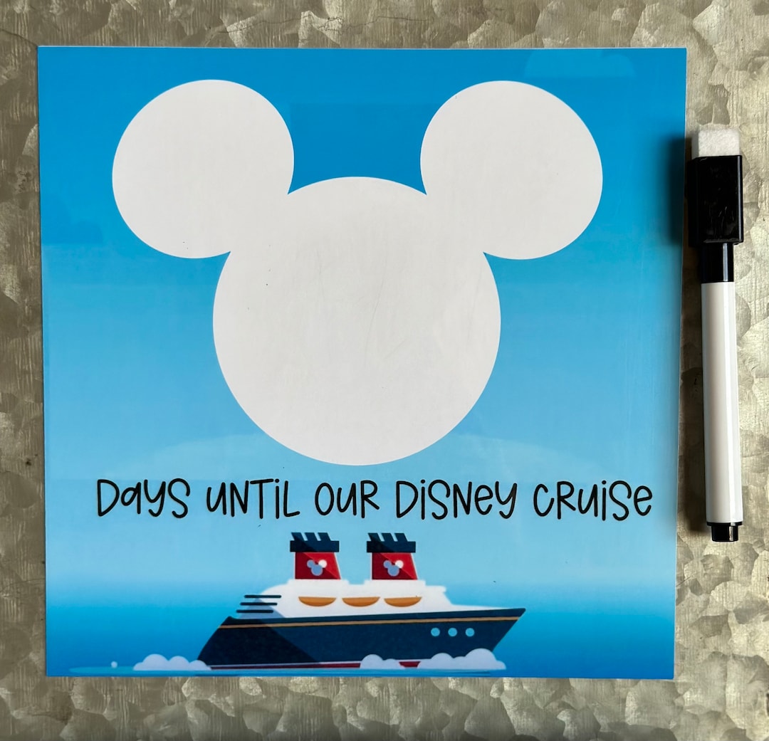 Disney Cruise Countdown Magnet Dry Erase Marker Cruise Door Decor ...