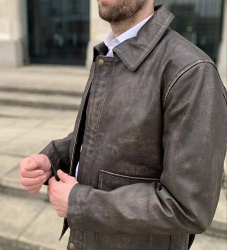 Indiana Jones Harrison Ford Cow Hide Real Leather Jacket for Men - Etsy
