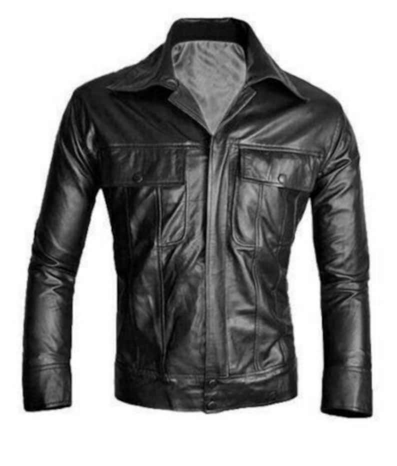 Elvis Men's Black Classic Strap Pocket Soft Lambskin Real Leather ...