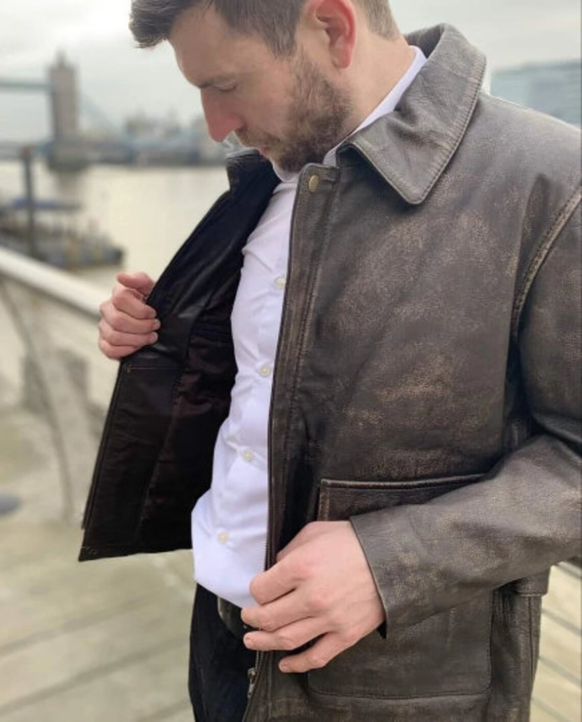 Indiana Jones Harrison Ford Cow Hide Real Leather Jacket for Men - Etsy