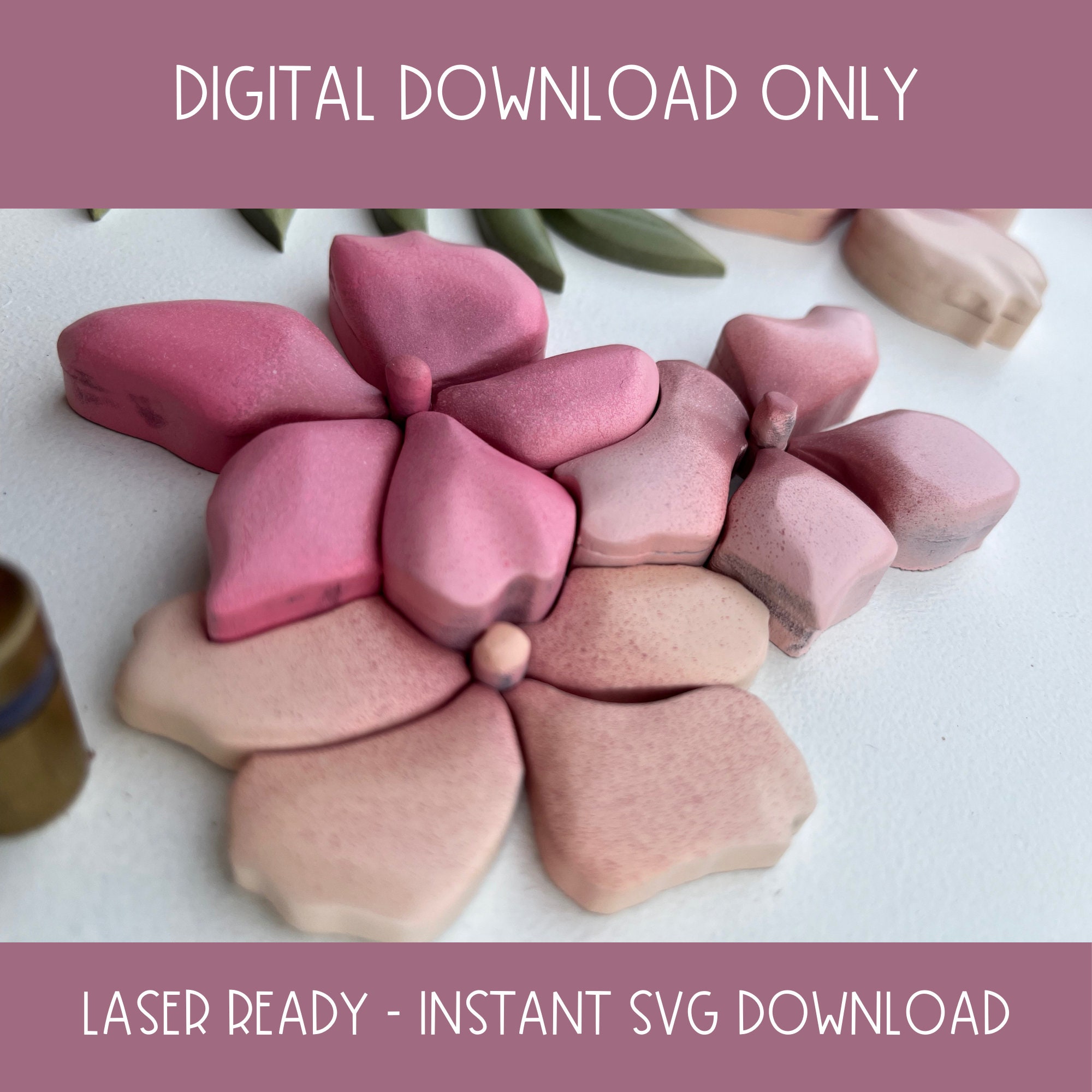 Laser Ready SVG Flower Name Sign SVG, Boho Flowers Nursery Sign, Framed ...