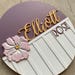 Laser Ready SVG Flower Name Sign, Boho Flowers Nursery Sign, Round Name ...