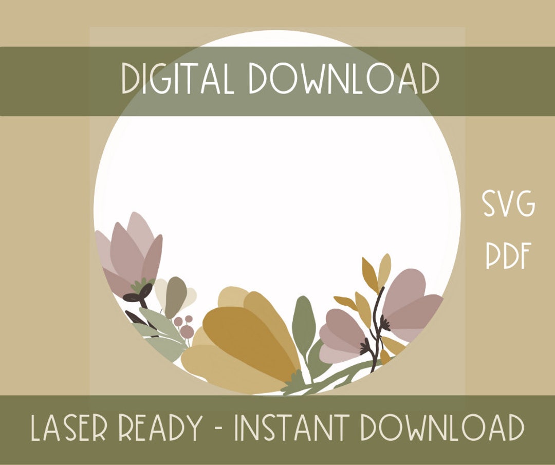 Laser Ready SVG Flower Name Sign Boho Flowers Nursery Sign - Etsy