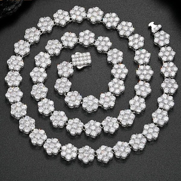 Moissanite Flower Chain - Etsy