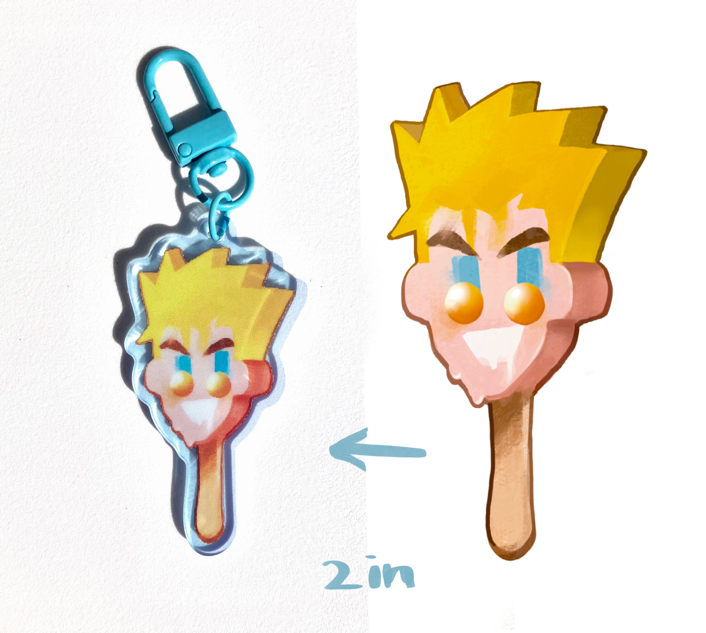 Trigun Vash Inspired Ice Cream Pop Keychain Charm 2in - Etsy