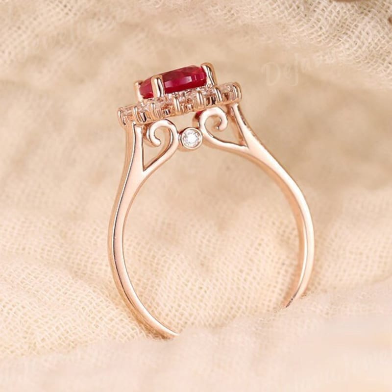 Ruby Filigree Ring - Etsy