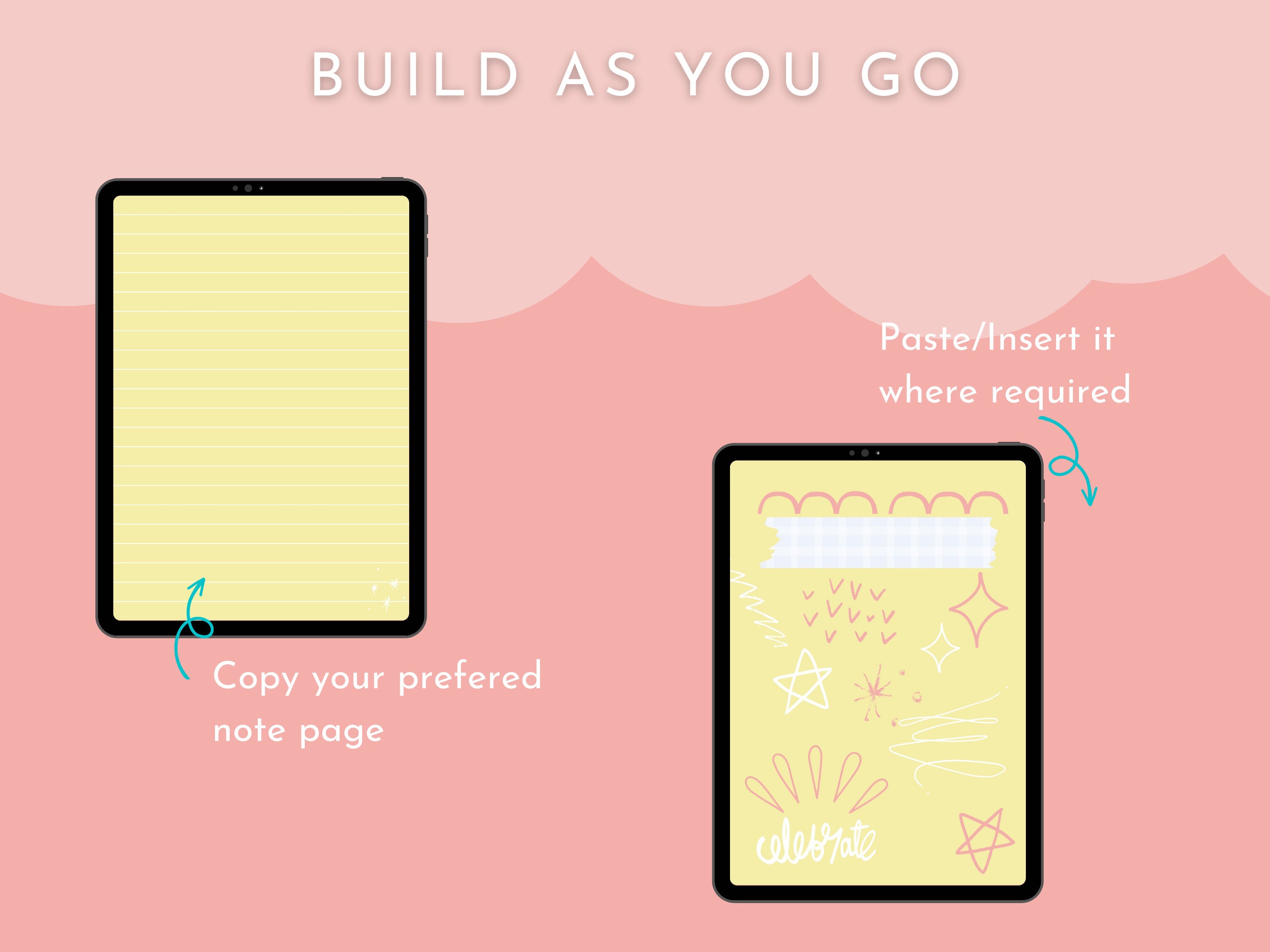 10 Subject Vertical Digital Notebook With Hyperlinks for Goodnotes ...