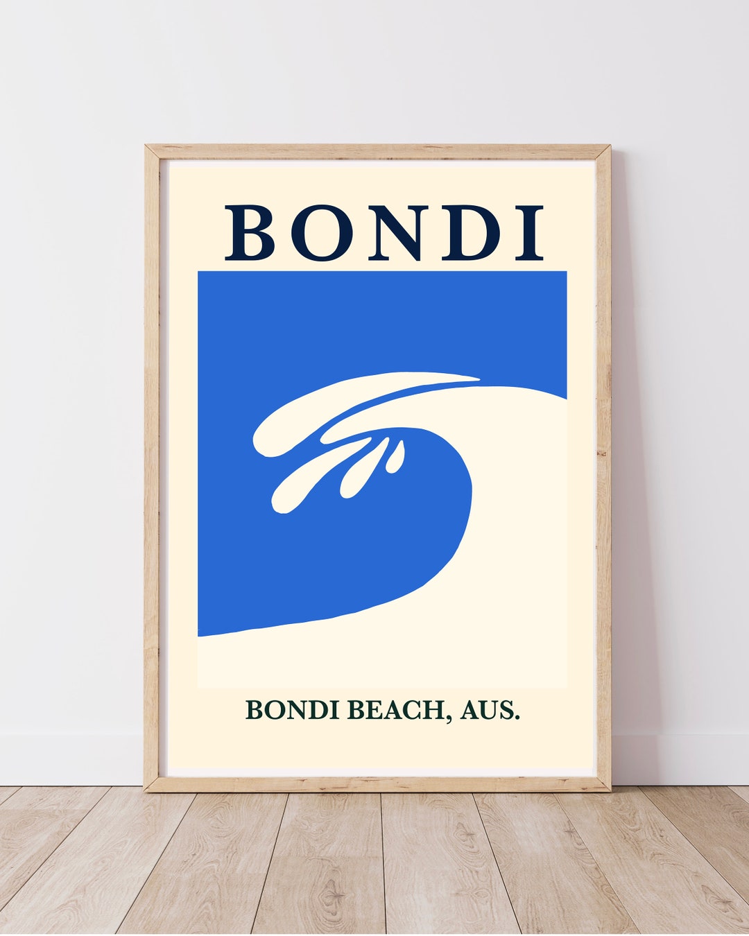 Bondi Beach Print Blue | DIGITAL DOWNLOAD | PRINTABLE Wall Art ...