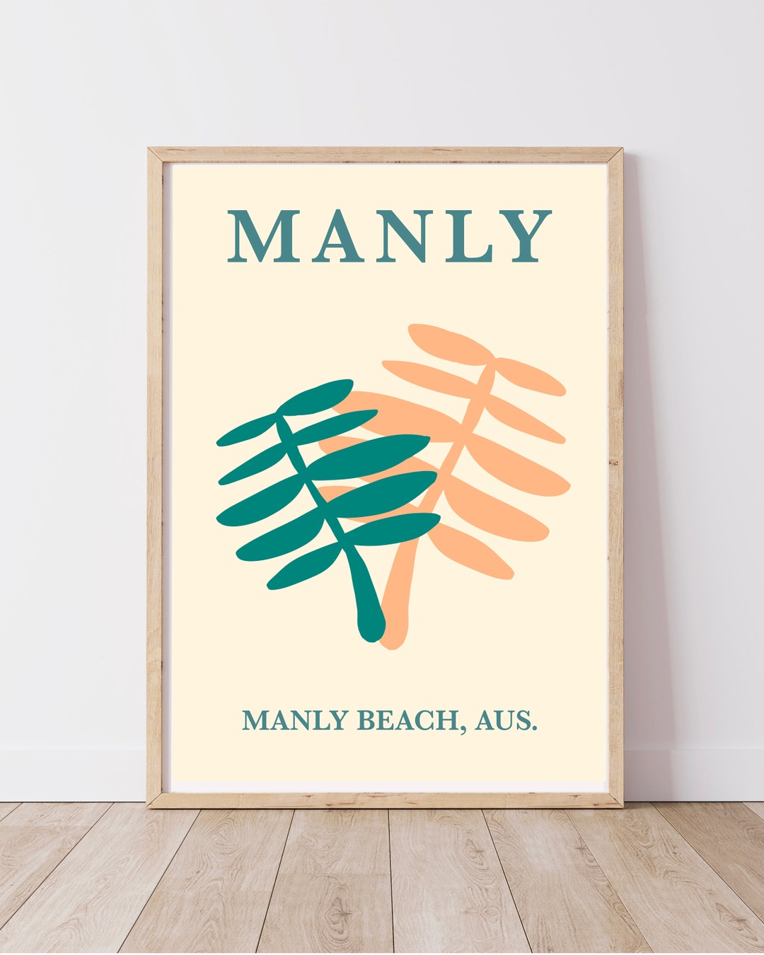 Manly Beach Print Terracotta | DIGITAL DOWNLOAD | PRINTABLE Wall Art ...