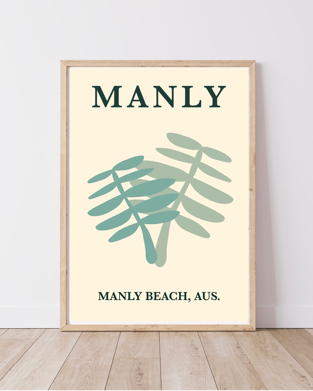 Manly Beach Print Sage Green | DIGITAL DOWNLOAD | PRINTABLE Wall Art ...