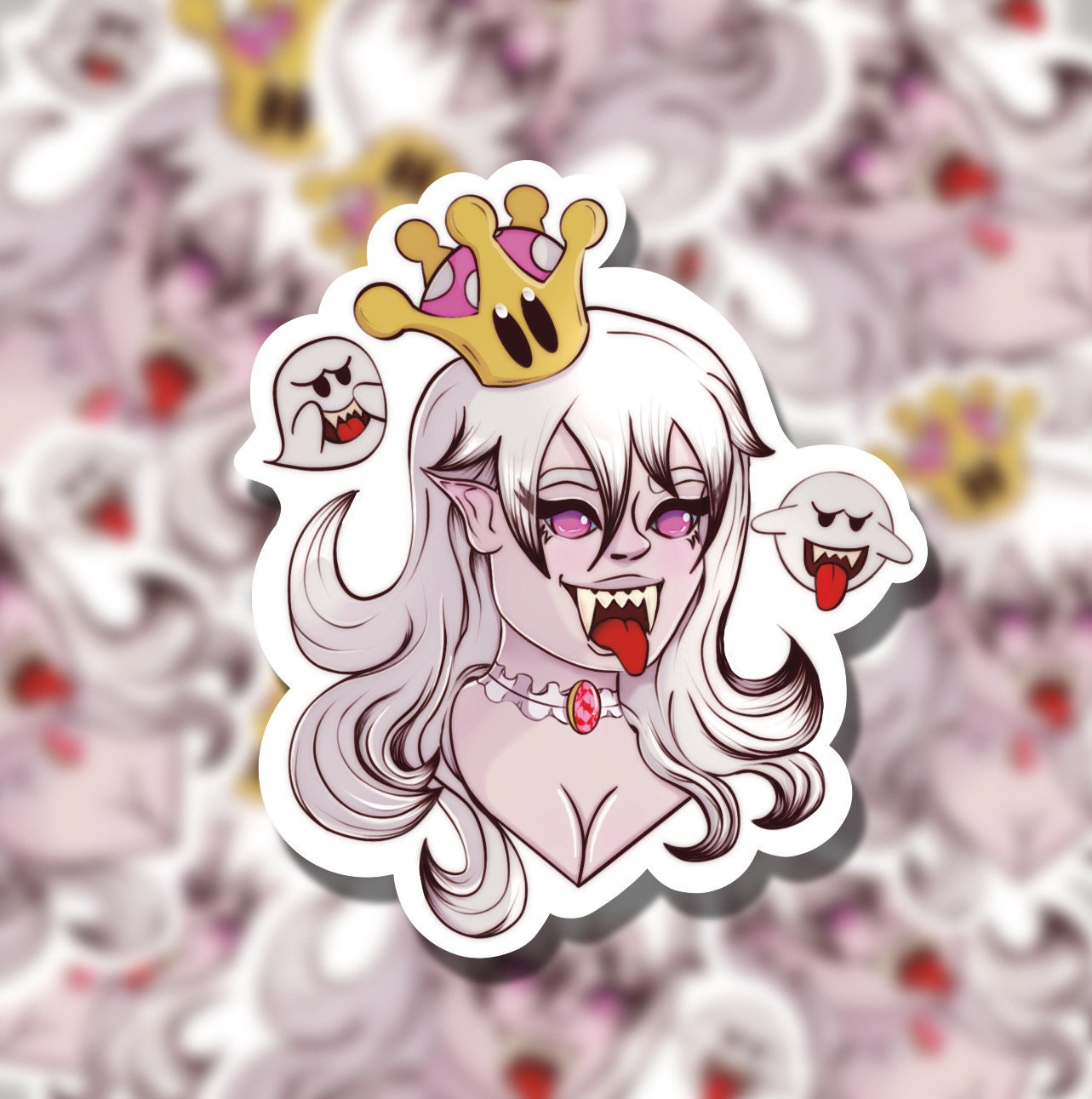 Boosette, Nerdy Stickers, Video Game Stickers, Mario Inspired, Laptop ...