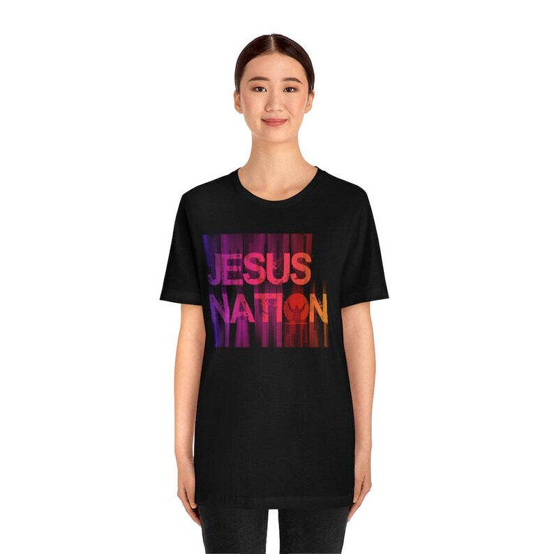 Jesus Nation Logo Unisex Jersey Short Sleeve Tee, Colorful Christian ...