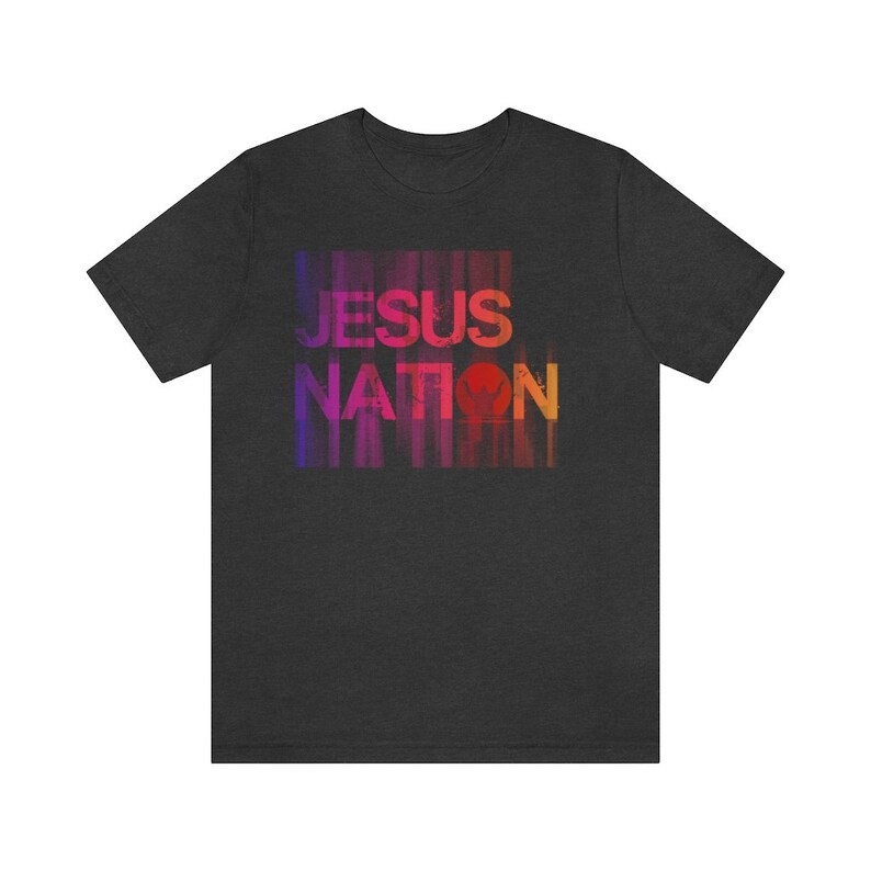Jesus Nation Logo Unisex Jersey Short Sleeve Tee, Colorful Christian ...