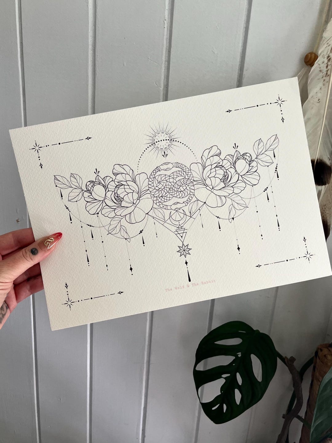 A4 Physical Art Print the Neverending Story Southern Oracle Geometric ...