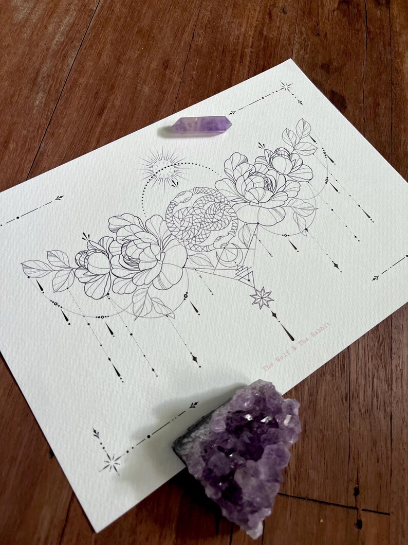 A4 Physical Art Print the Neverending Story Southern Oracle Geometric ...