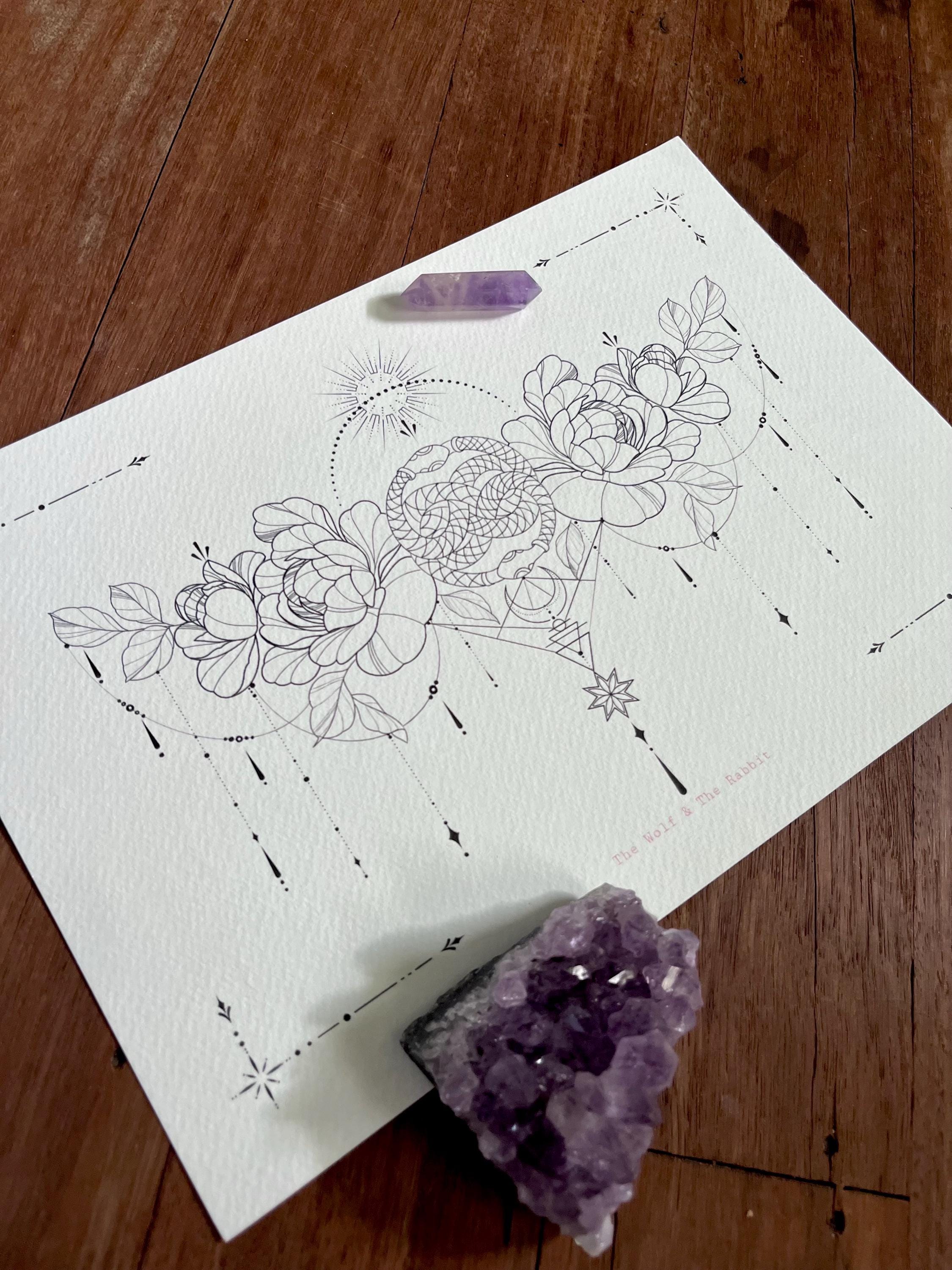 A4 Physical Art Print the Neverending Story Southern Oracle Geometric ...