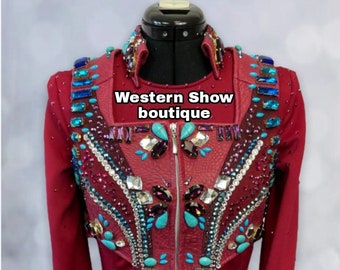 Red Western Show Jacket - Etsy