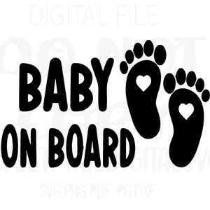 Baby in Car X2 Svg. Baby on Board Svg. Instant Digital Download ...