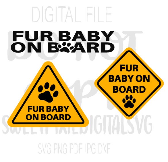 Furbaby on Board Svg. Fur Baby Svg. Instant Digital Download. Digital ...